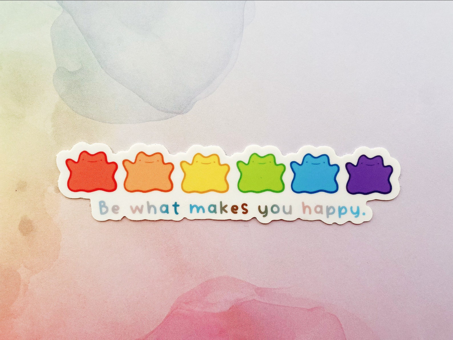 Ditto Rainbow Pride Waterproof Sticker Decal Pokemon Pride - Etsy