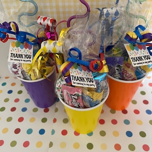 Birthday Party Favor Goody Bags! Pre Filled Goodie Bags! Colorful Party ...