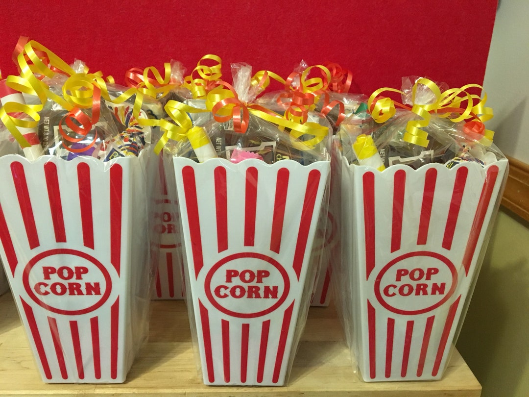 Popcorn Party Favor - Goody Bags – Pre-filled Movie or Circus Theme ...