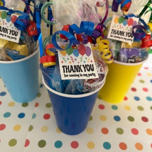 Birthday Party Favor Goody Bags! Pre Filled Goodie Bags! Colorful Party ...