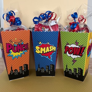 Super Hero Birthday Party Favor! Pre Filled Party Favors. Pre Made ...