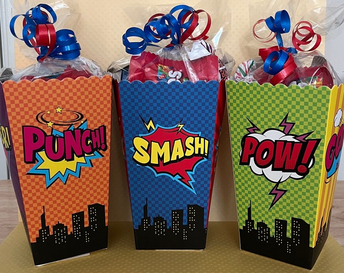 Super Hero Birthday Party Favor Pre Filled Party Favors. Pre Made Goody ...