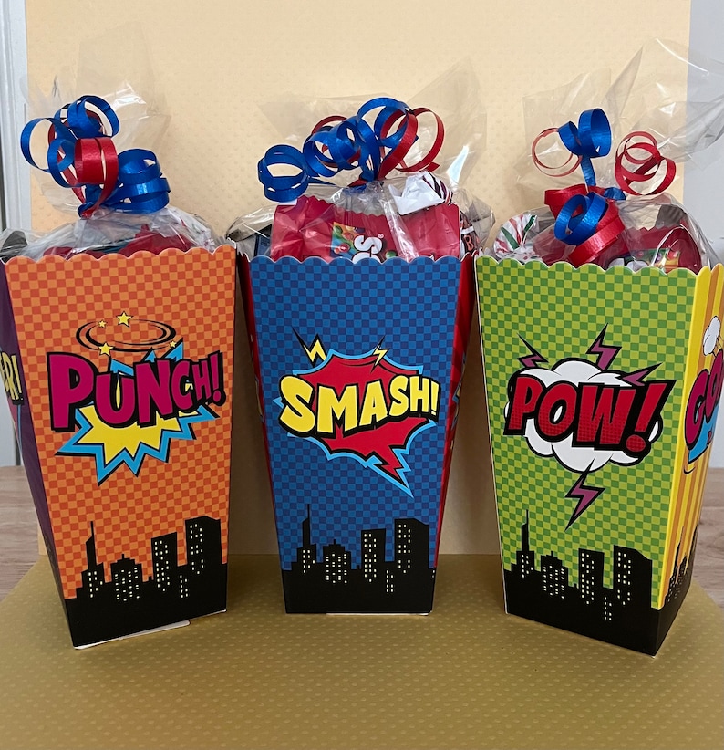 Super Hero Birthday Party Favor! Pre Filled Party Favors. Pre Made ...
