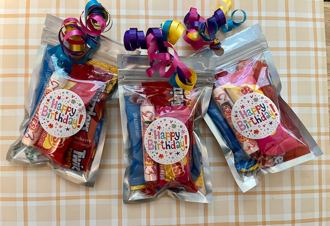 Happy Birthday - Pre-filled Candy Bag- Pre- Made Goody Bags - Team ...
