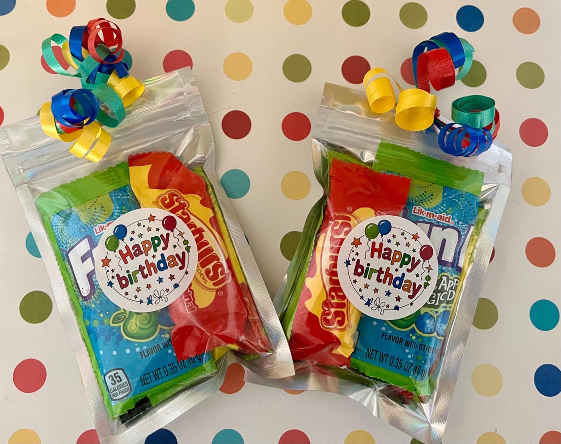 Happy Birthday - Pre-filled Candy Bag- Pre- Made Goody Bags - Kids ...