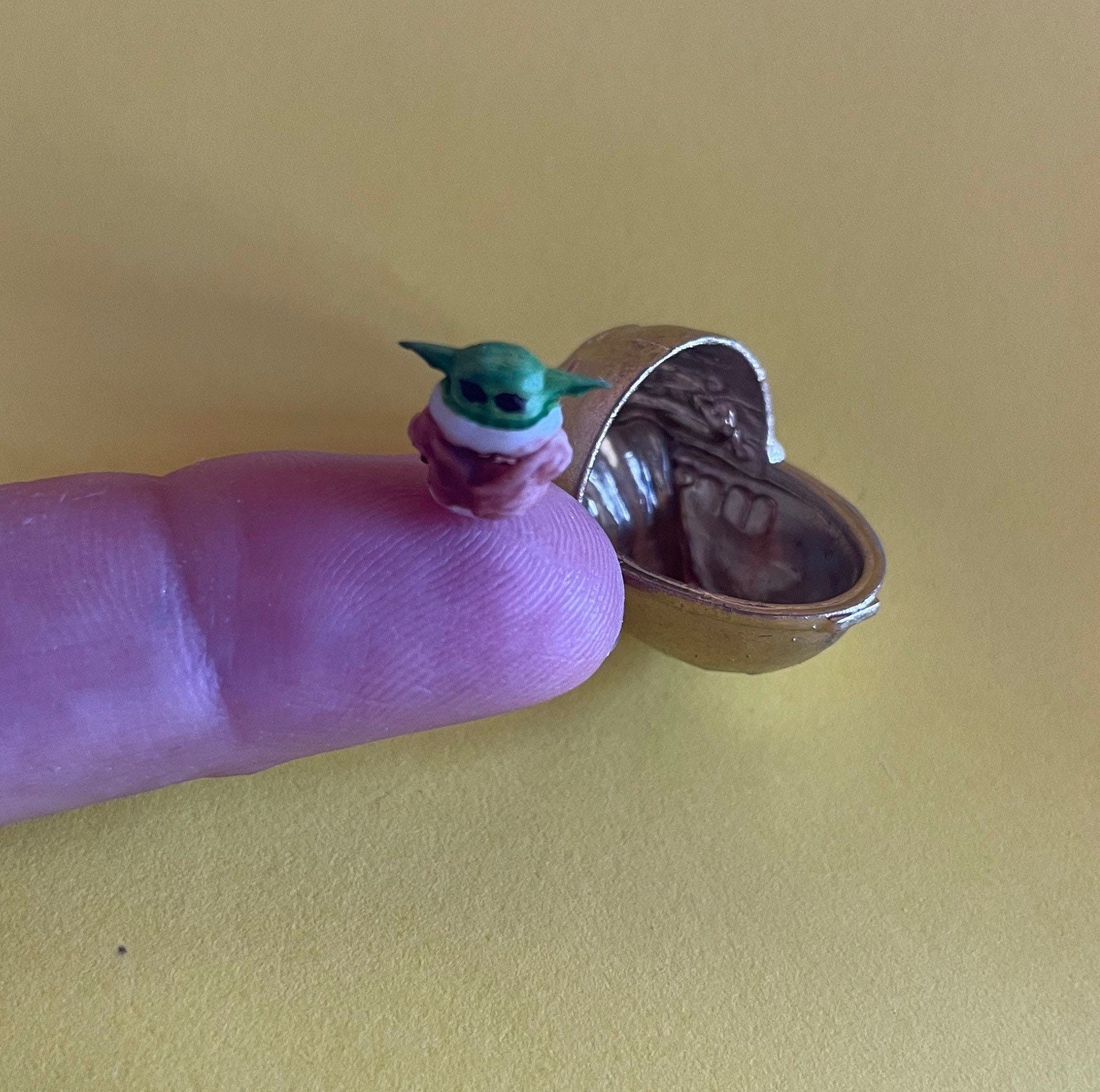 Ship and Baby Yoda Miniature - Etsy