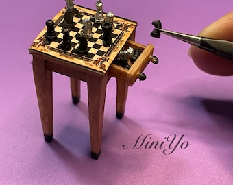 Miniature Quarter Scale Chess Set Complete With Pieces - Etsy