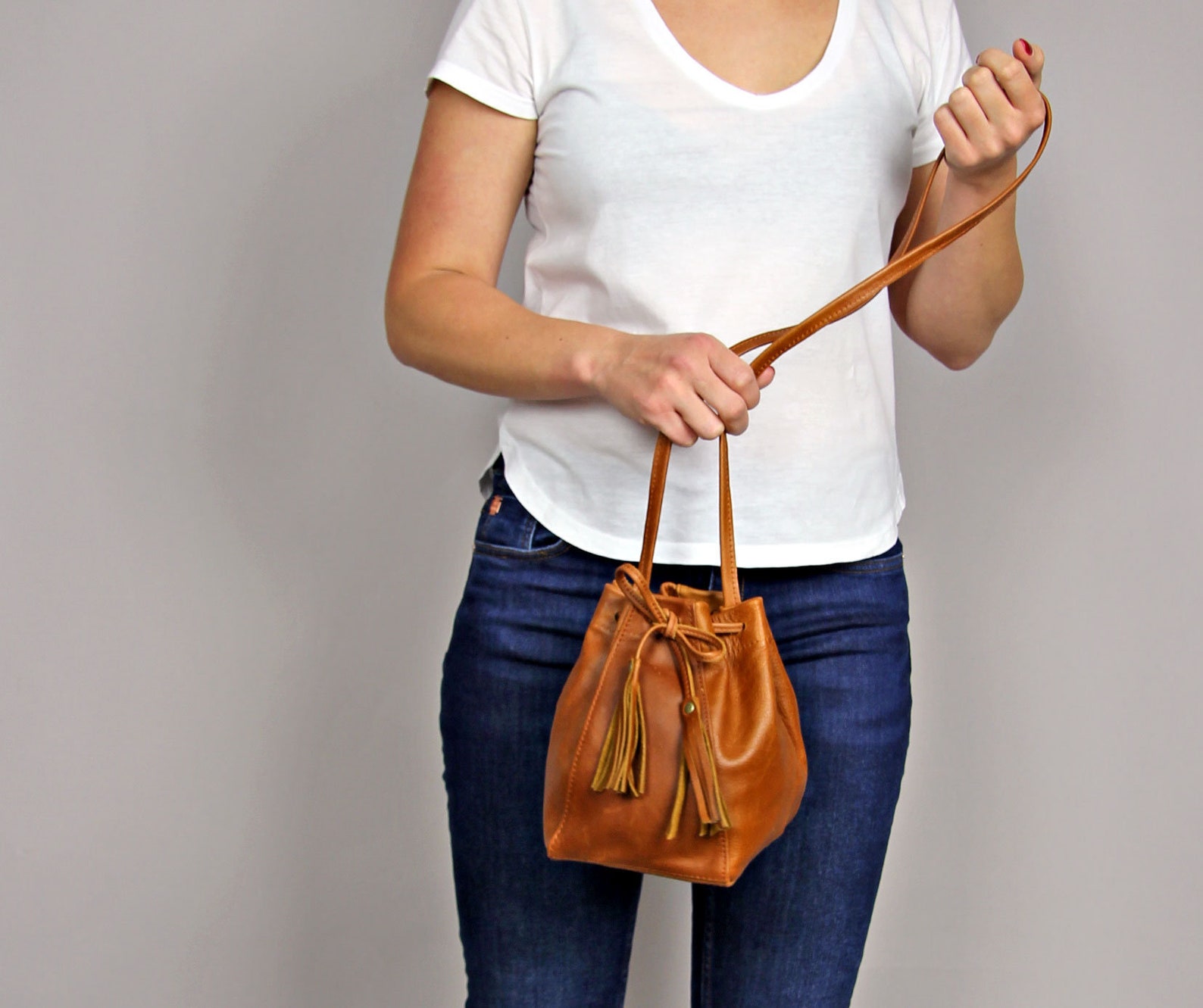 Crossbody Bucket Bag Drawstring Bag Shoulder Purse Small - Etsy