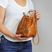 Crossbody Bucket Bag, Drawstring Bag, Shoulder Purse, Small Handbag ...