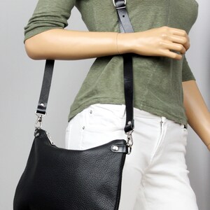 Black Leather Crossbody Bag Leather Bag Best Selling Purse Very Soft ...