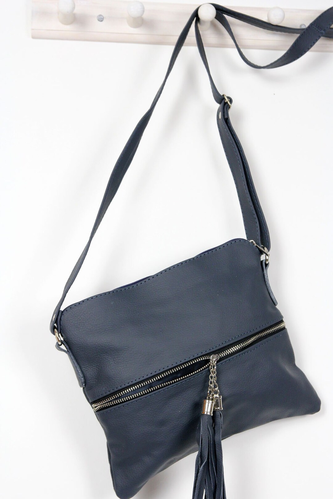 Big Sale. Navy Blue Medium Shoulder Bag, Leather Bag, Purse, Crossbody ...