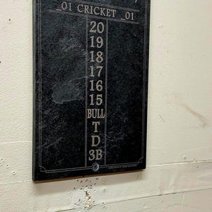 Darts Scoreboard - Cricket Scoreboard - Slate Chalkboard -12"x7.5" - Etsy