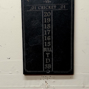 Darts Scoreboard - Cricket Scoreboard - Slate Chalkboard -12"x7.5" - Etsy