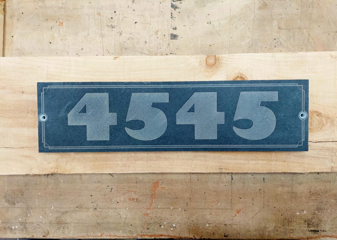 Address Sign - 100% Real Slate - Laser Etched - 16" X 4-1/4" - Etsy