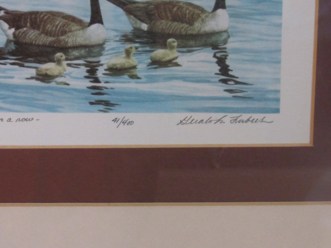 THREE IN A ROW Geraloh Lubeck Lithograph Print Numbered 41/400 Signed ...