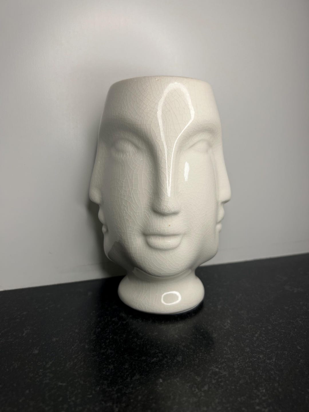 Vintage White Four Faces Vase Vintage White Faces Vase - Etsy