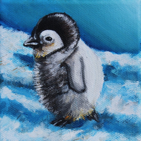 Penguin Painting - Etsy