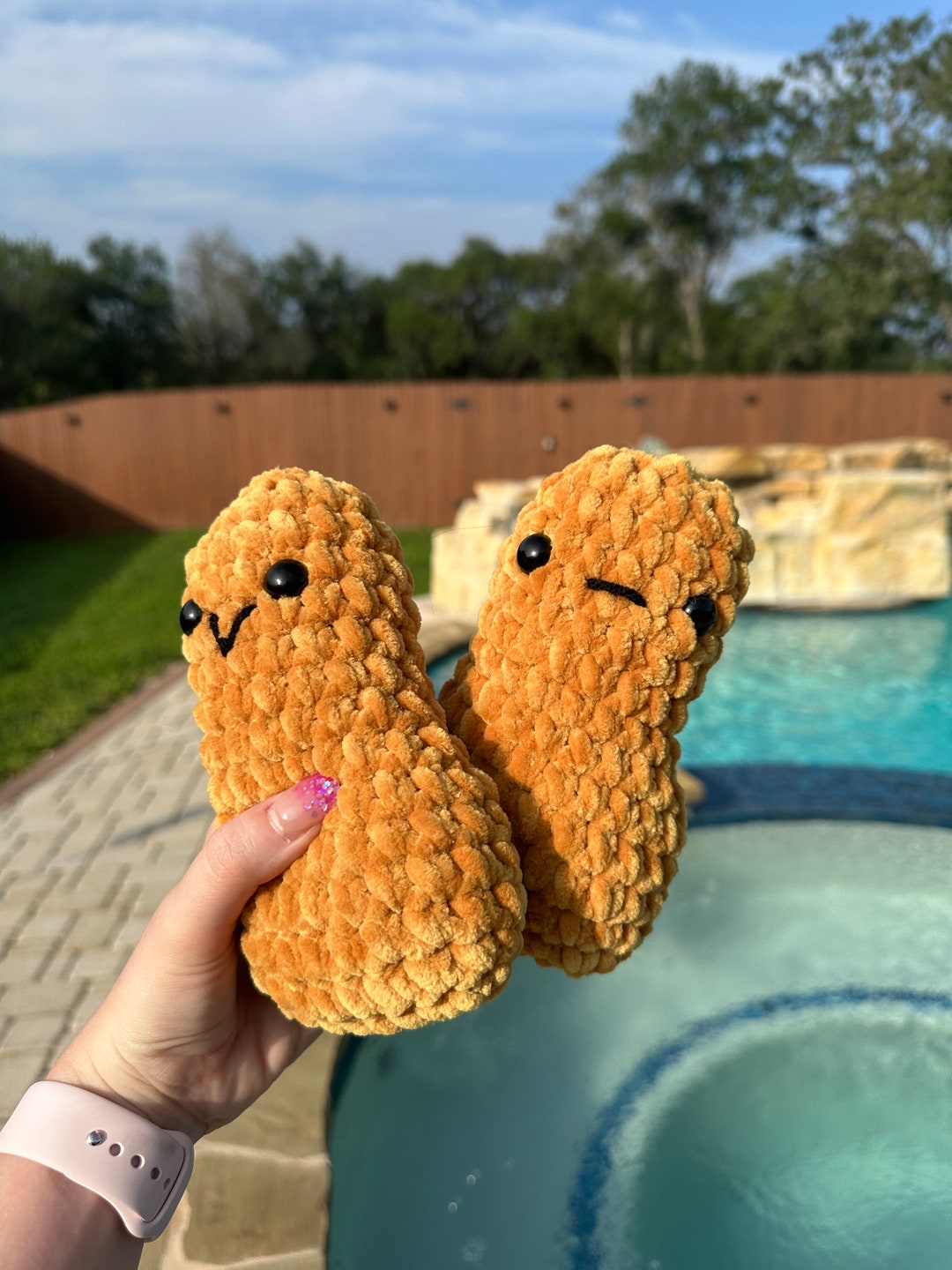 Amigurumi Chicken Nugget, Chicken Nugget, Stress Toy, Amigurumi Nugget ...