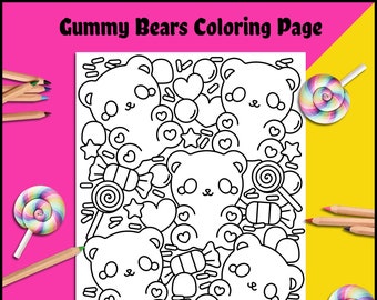 gummy bear coloring page printable free