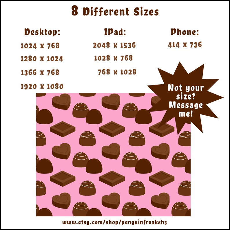 Valentine Chocolates Wallpaper Background Bundle for Desktop, Phone ...