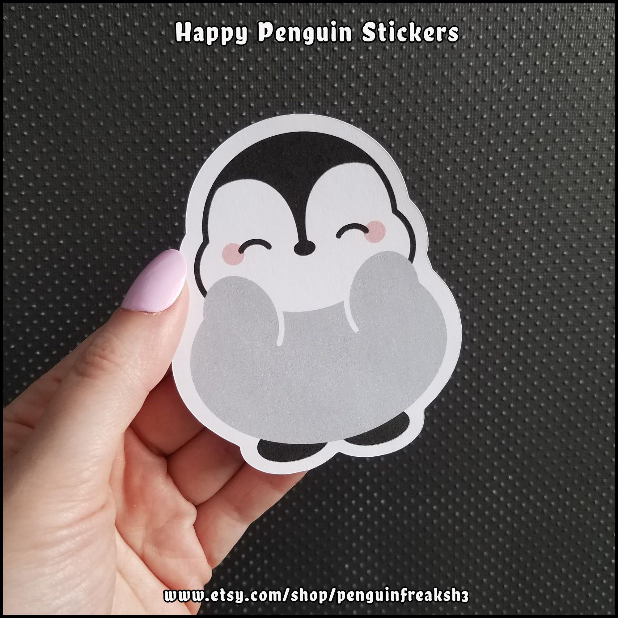 Kawaii Cute Happy Penguin Matte or Glossy Stickers Adorable | Etsy
