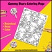 Gummy Bear Candy Coloring Page, Kids Digital Printable Sweet Treats ...
