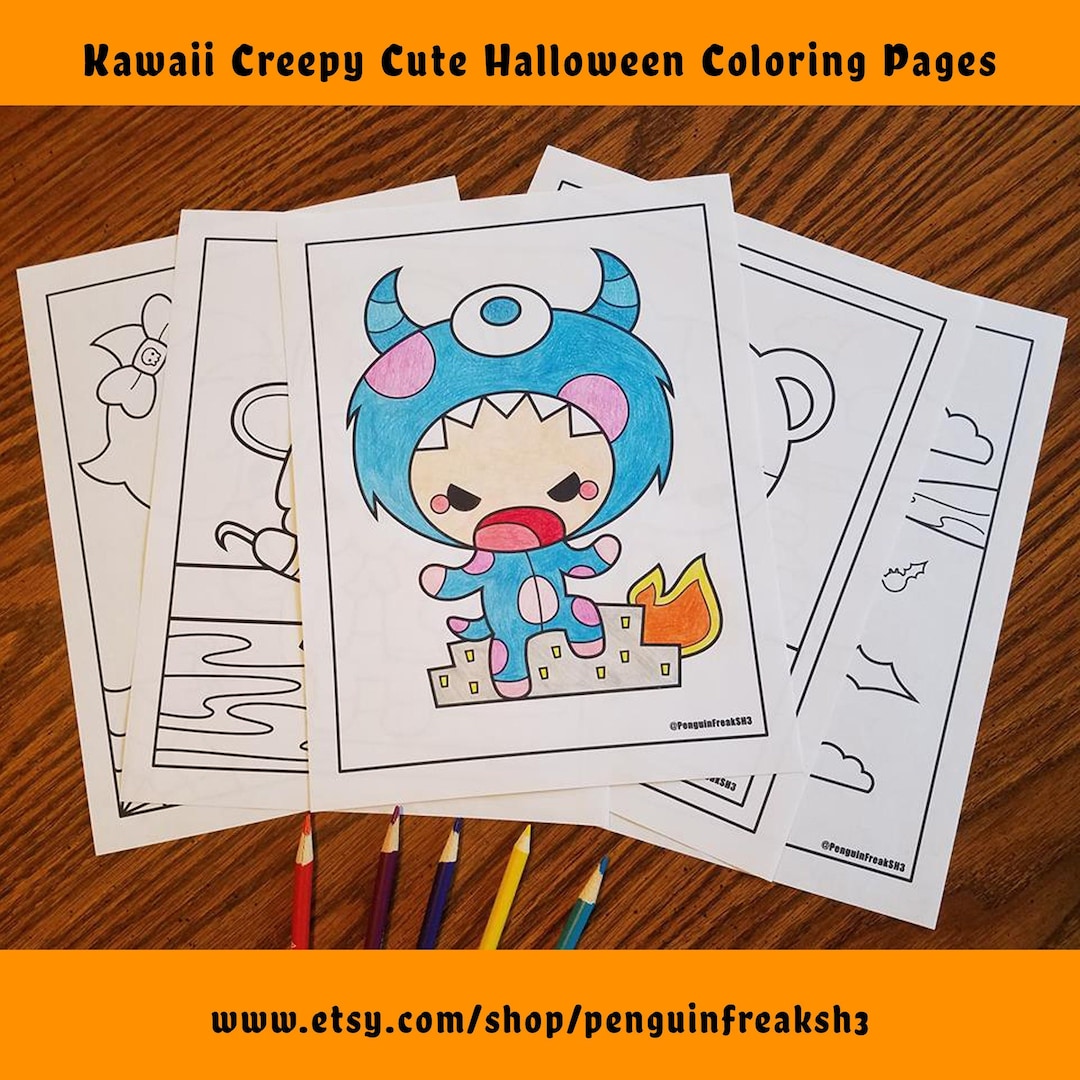 Kawaii Cute Halloween Coloring Pages Printable Coloring Pages Kids ...
