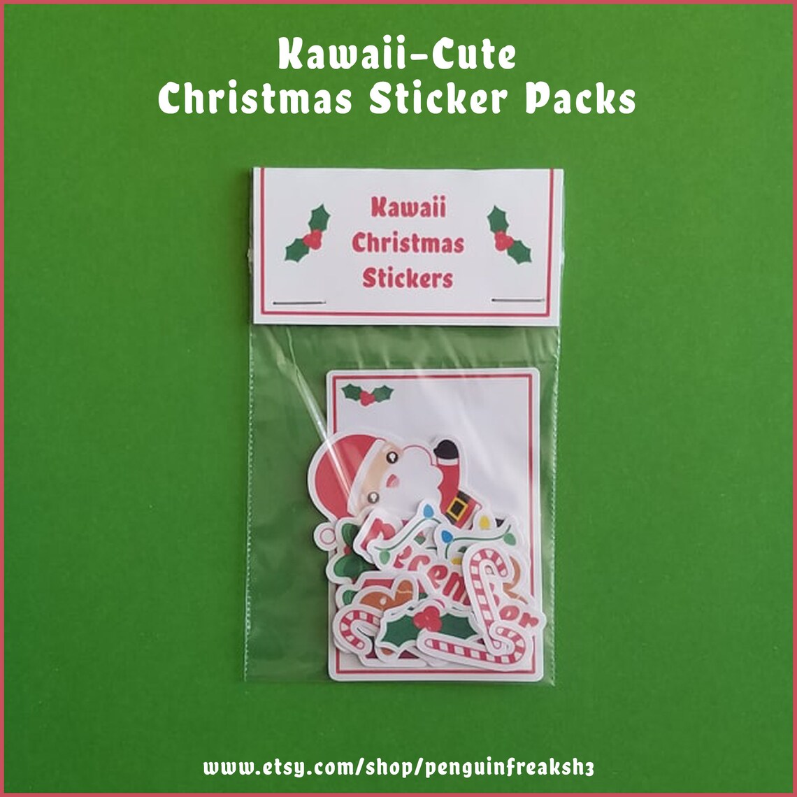 Kawaii Cute Christmas Sticker Packs for Bullet Journals - Etsy