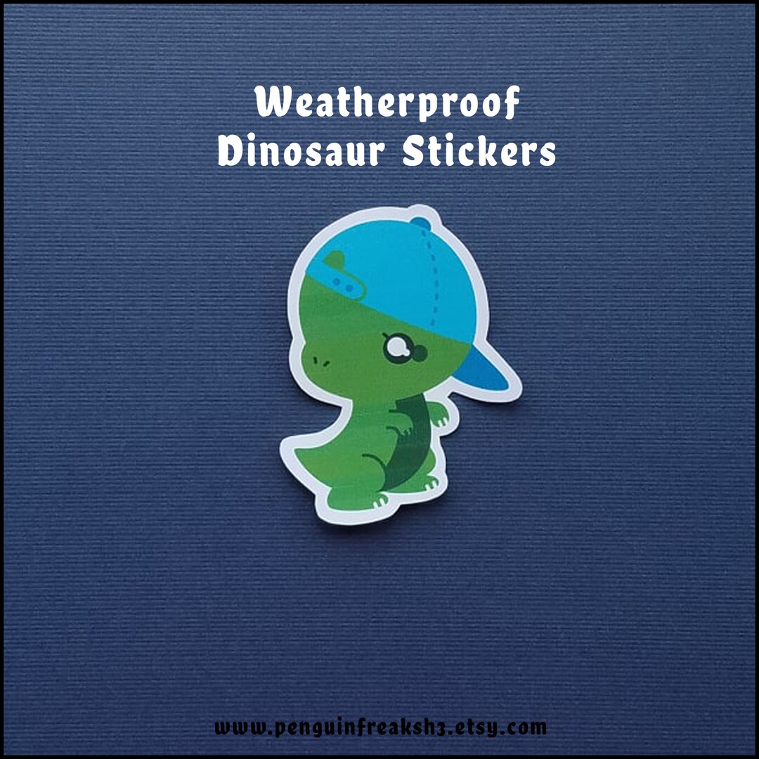 Cute T Rex Dinosaur Weatherproof Matte Sticker - Etsy
