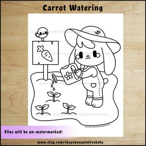 Kawaii Cute Easter Springtime Printable Coloring Pages, Bunny Rabbit ...