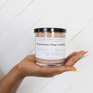 Emergency Poop Candle Stank Away Natural Handmade Soy Wax Candles Cute ...