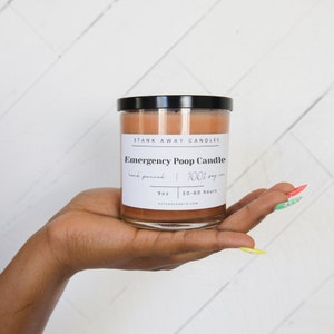 Emergency Poop Candle Stank Away Natural Handmade Soy Wax - Etsy