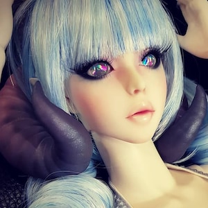 Doll Eyes Holo Holographic Silver Rainbow 8mm 10mm 12mm 14mm 16mm 18mm ...