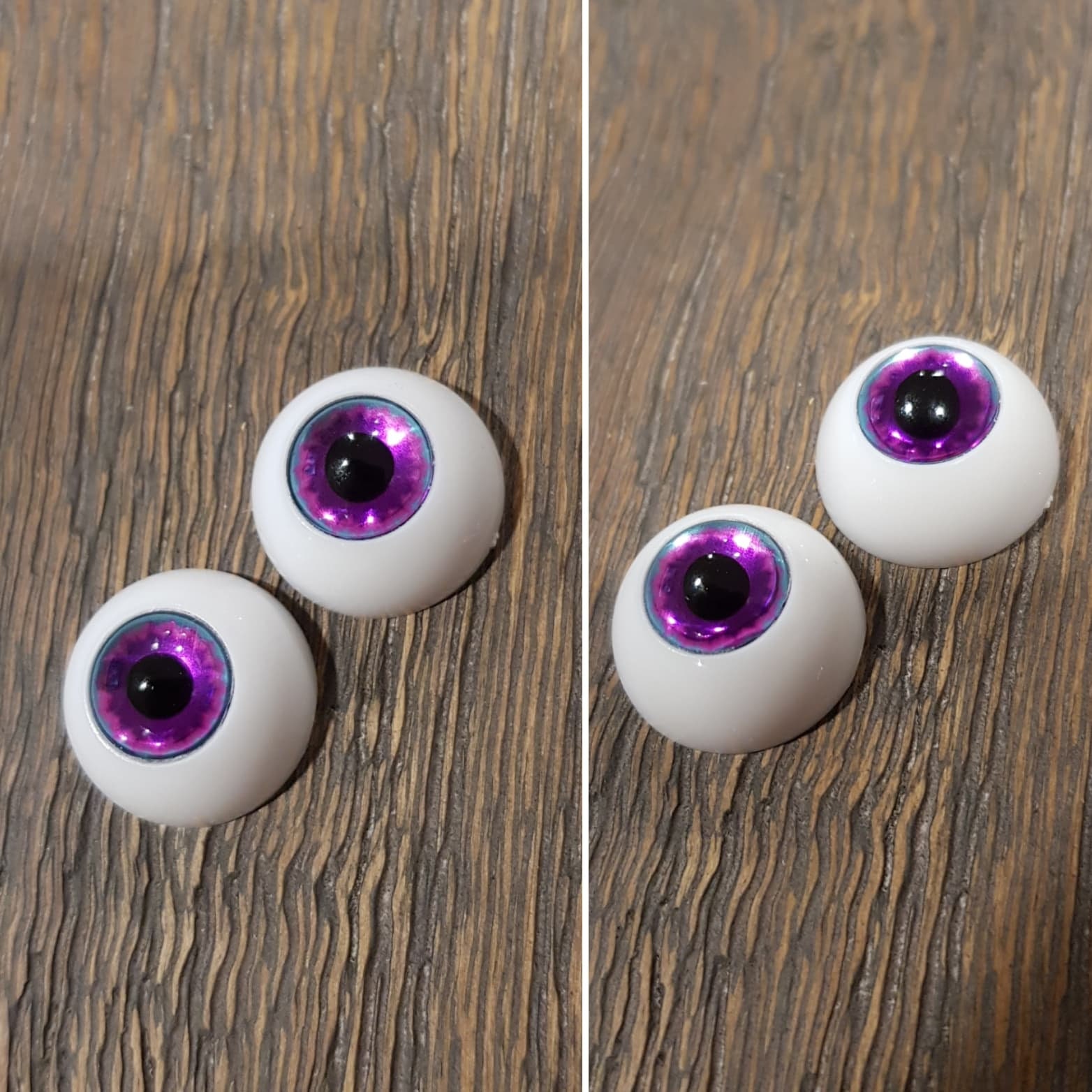 Doll Eyes Metallic Aqua, Pink & Purple Style 8mm 10mm 12mm 14mm 16mm ...