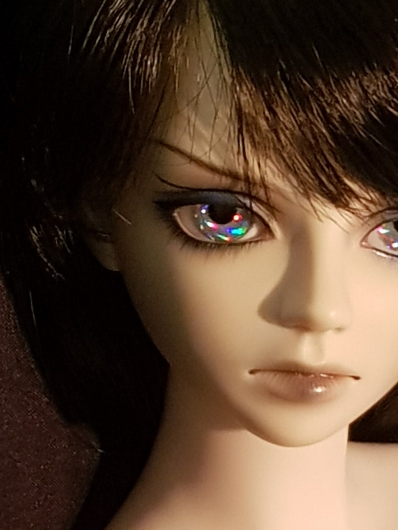 Doll Eyes Holo Holographic Silver Rainbow 8mm 10mm 12mm 14mm 16mm 18mm ...