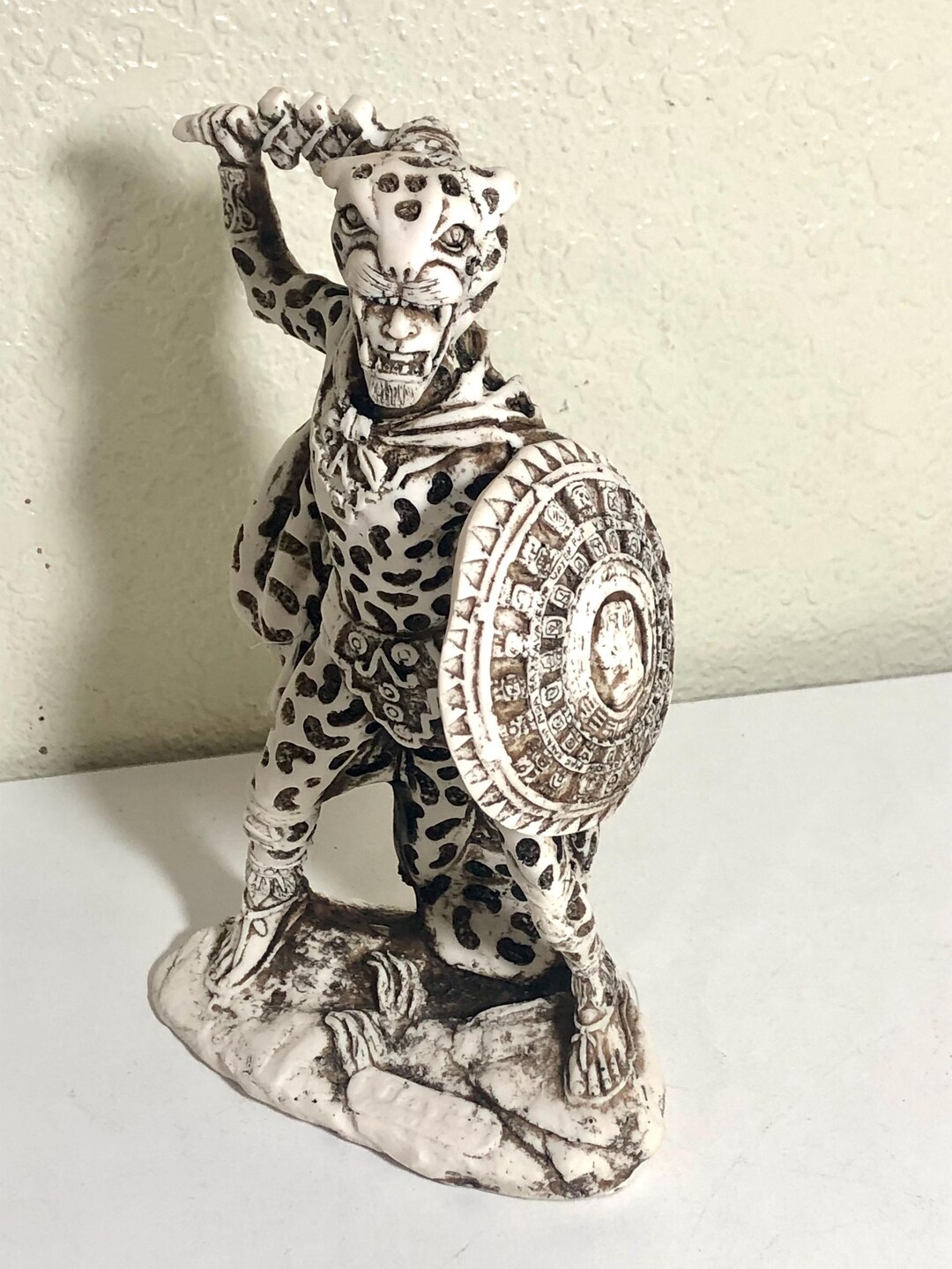 Jaguar Warrior With Weapon & Shield- Mayan Calendar on Shield - Etsy