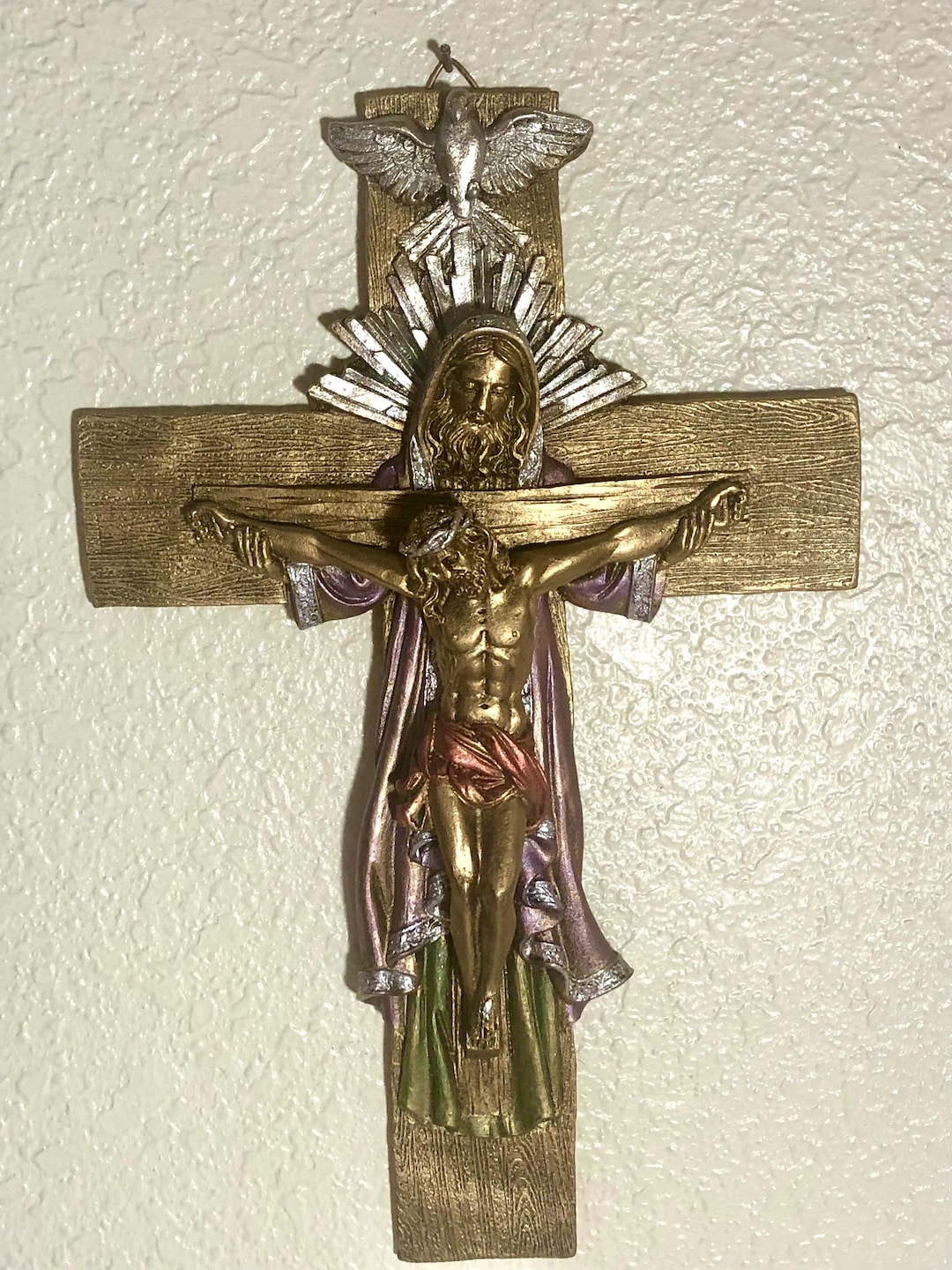 Holy Trinity Wall Cross - God the Father God the Son & Holy Spirit - Etsy