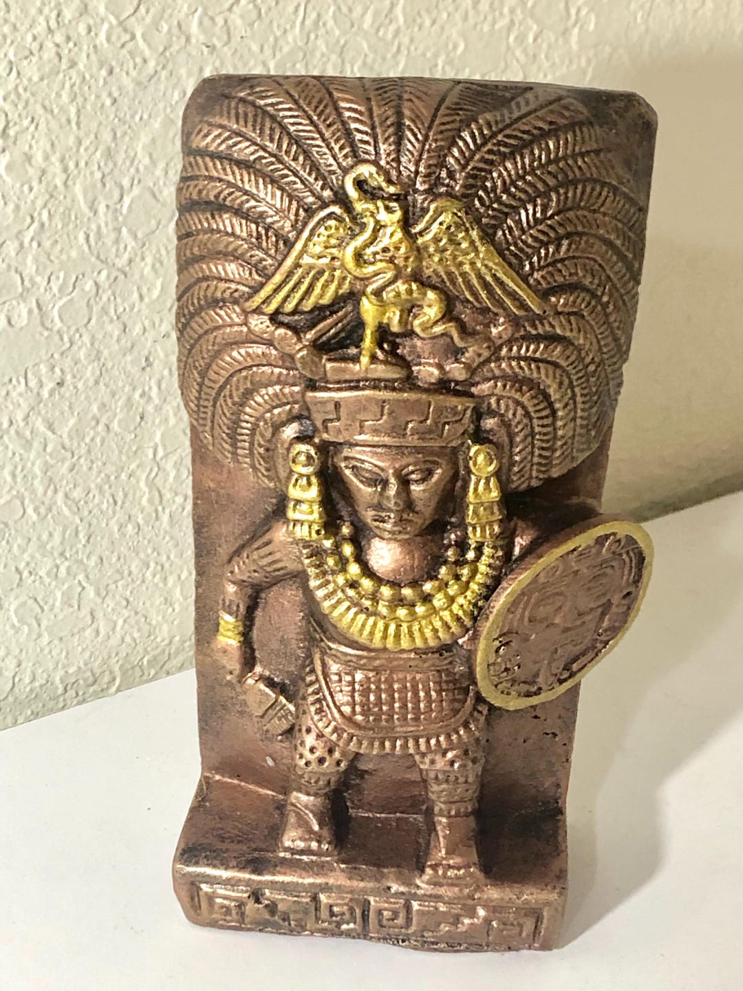 Aztec Warrior With Shield - Features Eagle Devouring Serpent - Etsy