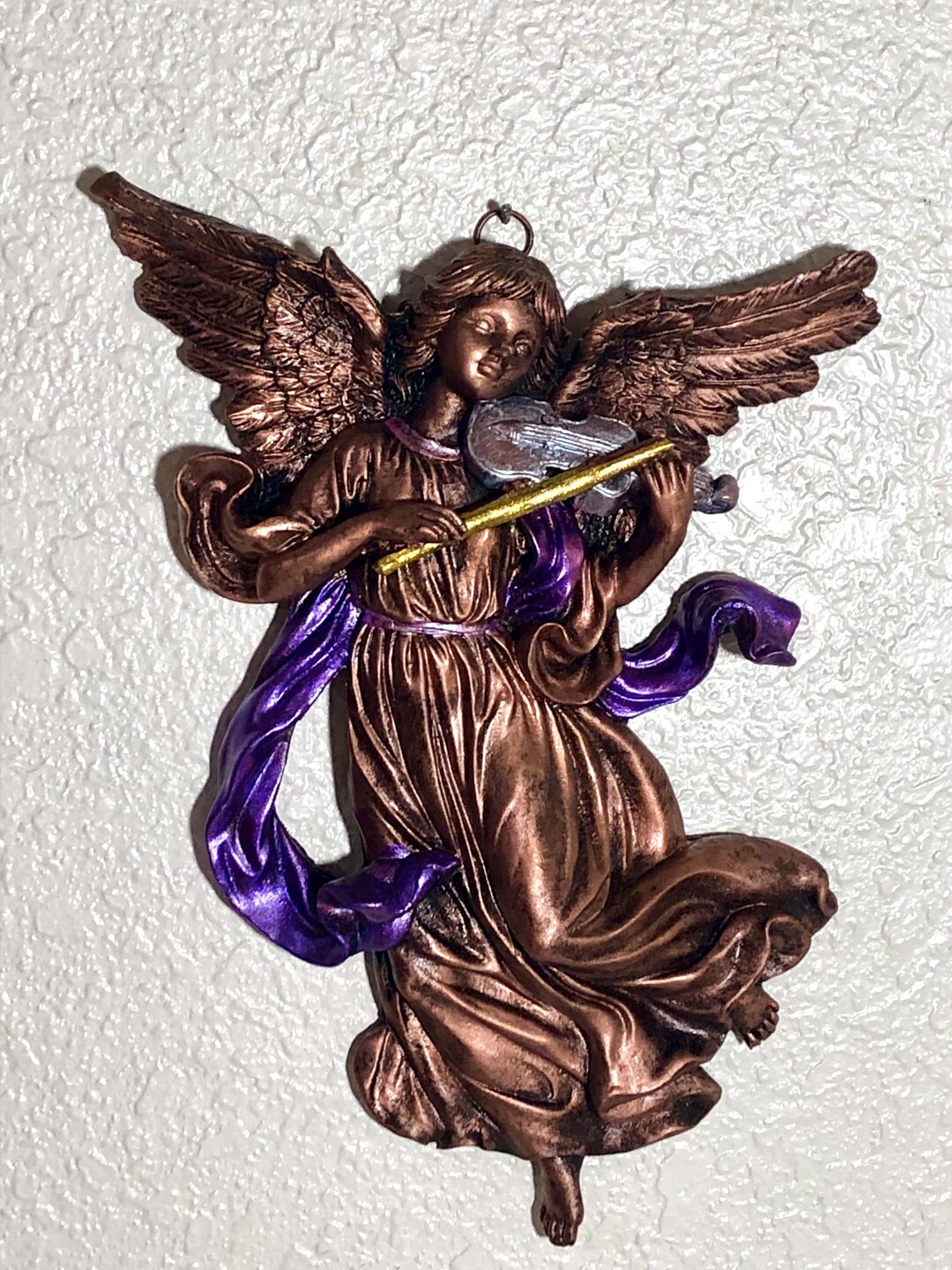 Angel With Violin Wall Plaque - Etsy