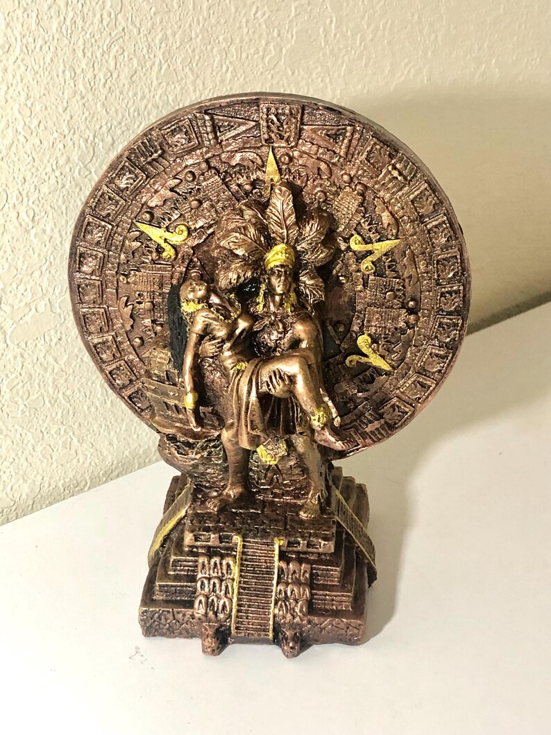 Aztec Amor Eterno Everlasting Love With Aztec Calendar - Etsy