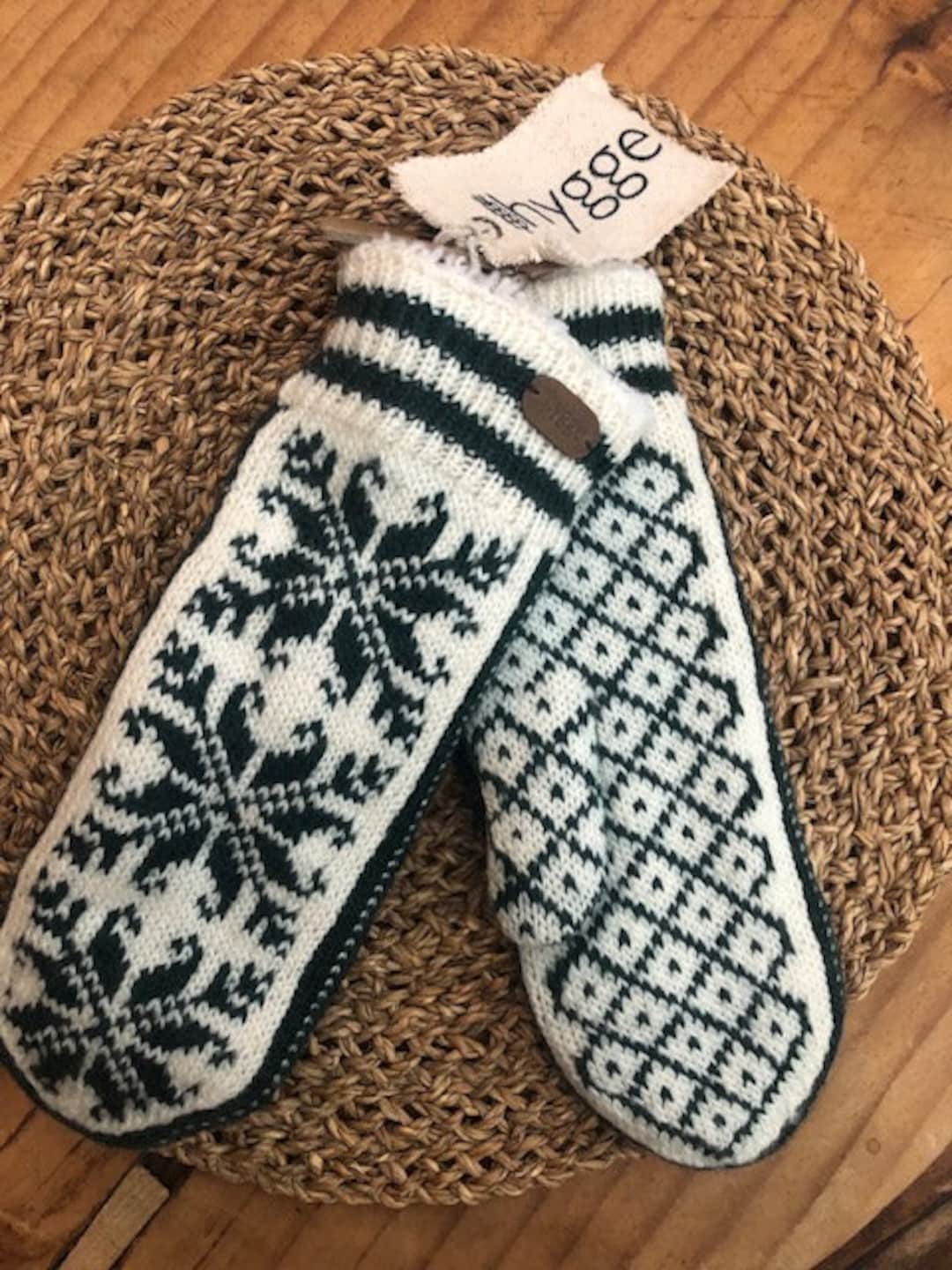 Nordic Scandinavian Wool Knitted Fleece Lined Merino Wool Fair Trade ...