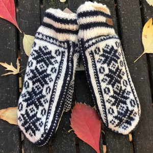 Nordic Scandinavian Wool Knitted Fleece Lined Merino Wool Fair Trade ...