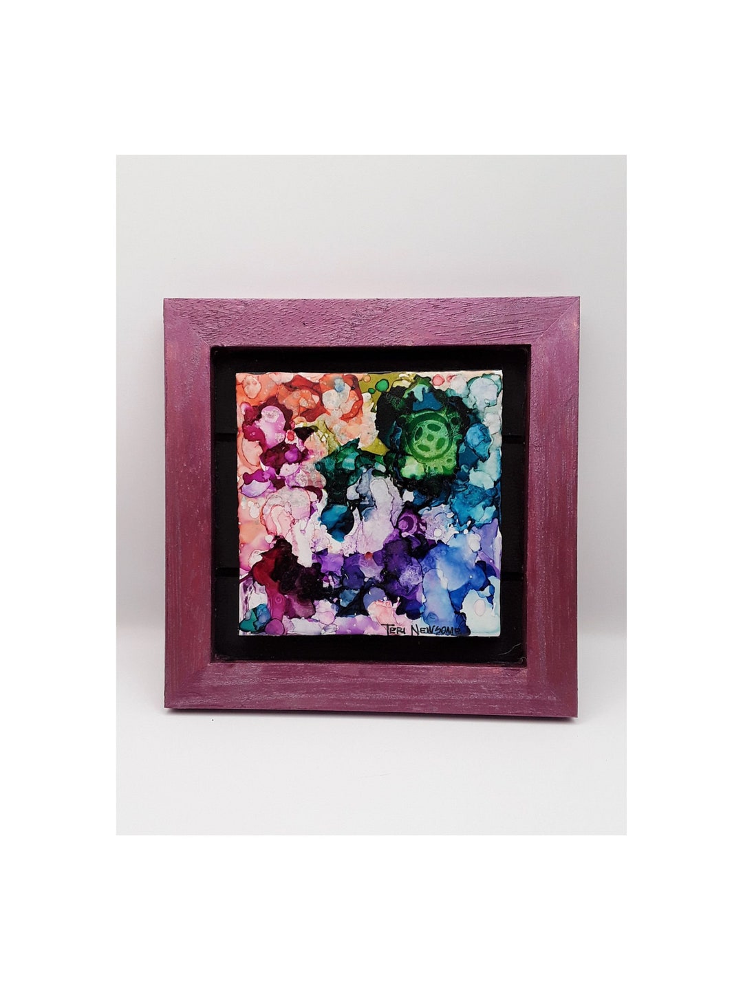 HIDDEN SYMBOLS. Original Alcohol Ink Abstract, Abstract Art, Symbols - Etsy