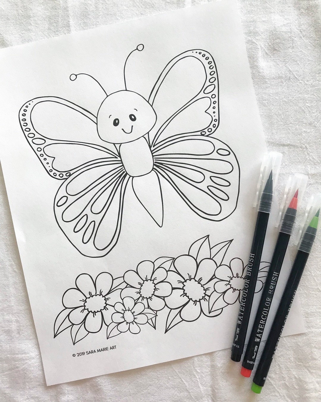 Spring Coloring Page - Etsy