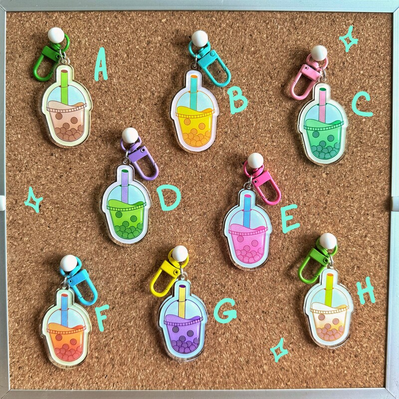 Boba Tea Keychain - Etsy