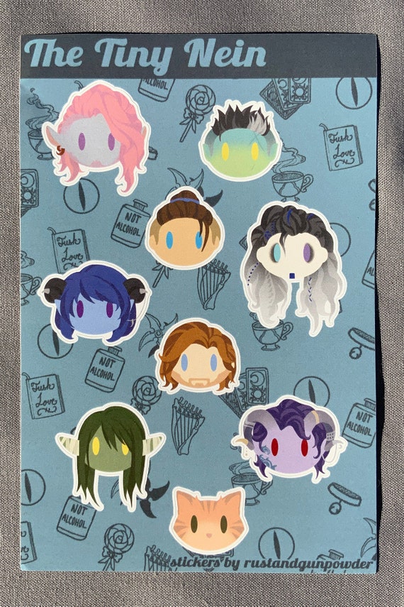 Tiny Nein Sticker Sheet | Etsy