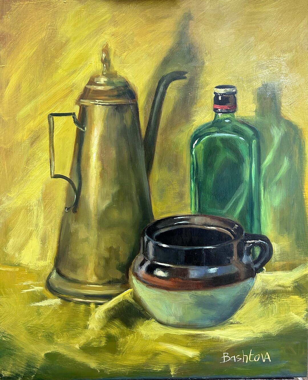 Original Oil Painting Still Life Home Decor Kitchen Wall Decor Fine Art ...
