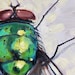 Green Fly Oil Painting, Dark Academia Entomology Artwork, Gothic Study ...