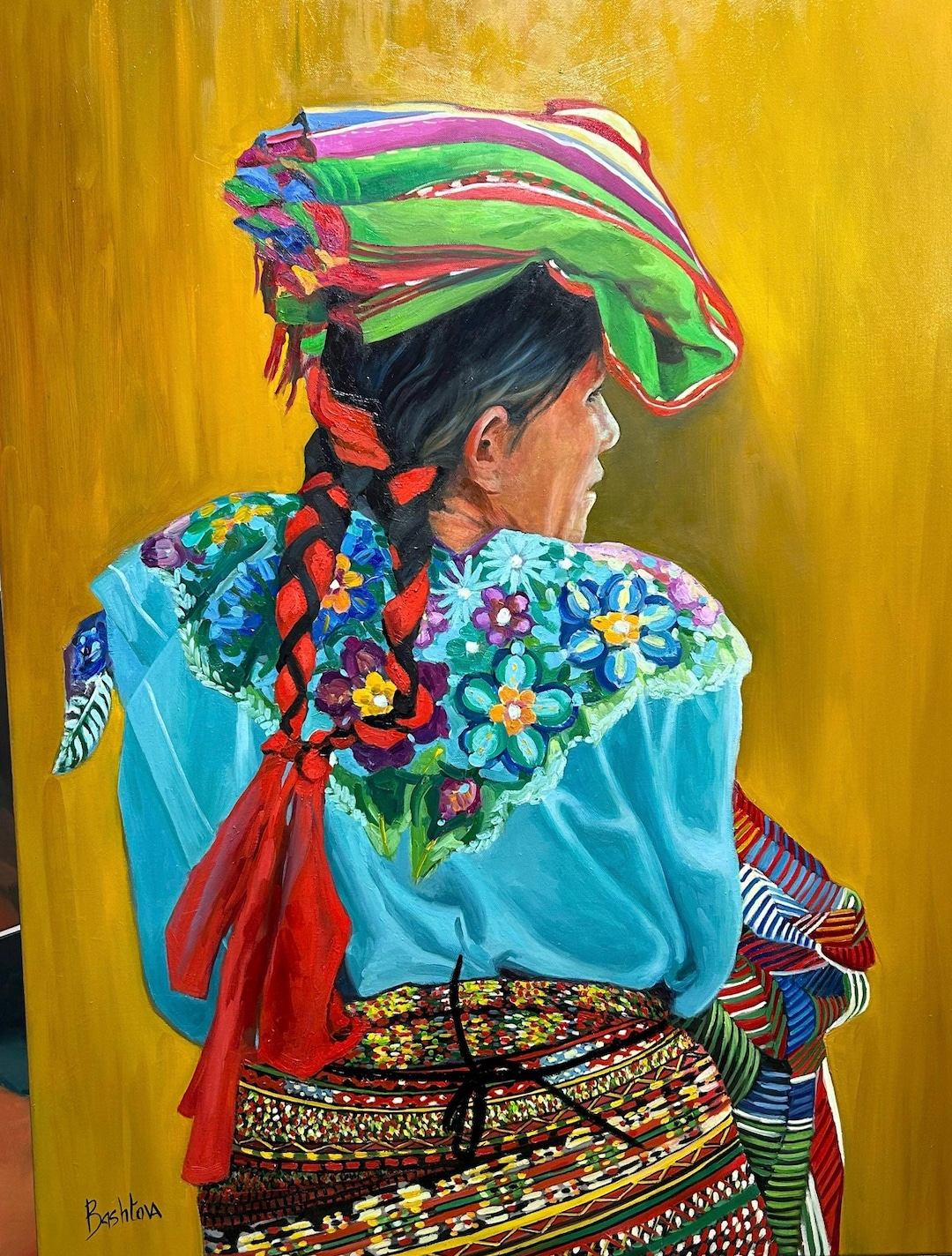 Oil Painting Woman Portrait Art Wall Decor - Etsy