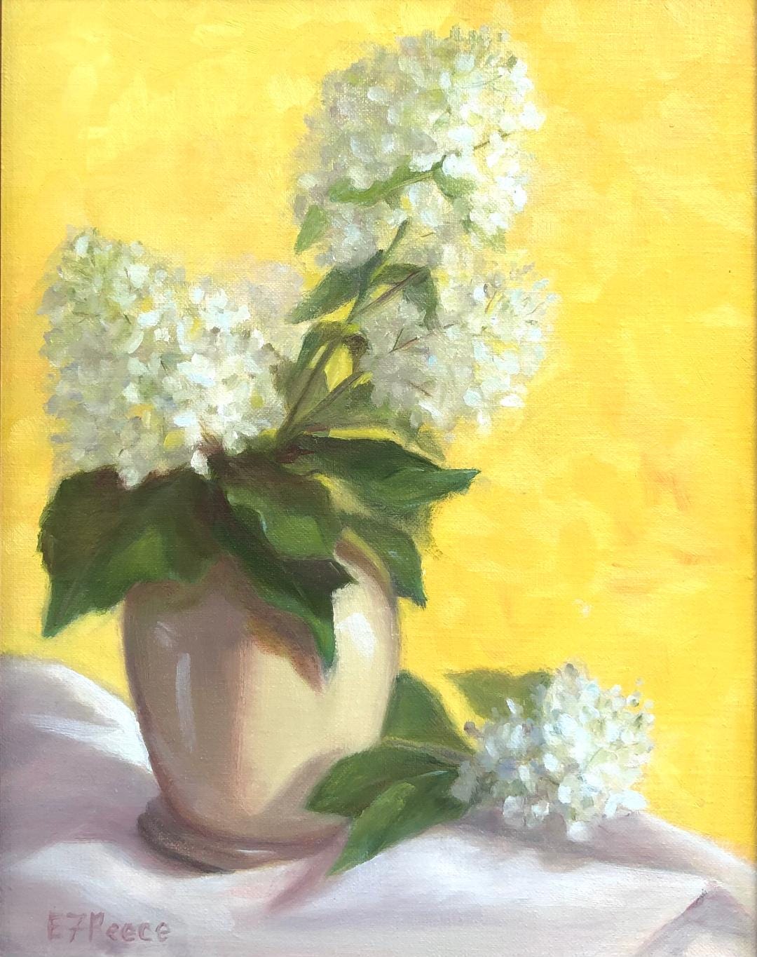 Original Oil Painting, "limelight Hydrangeas", 11 X 14 In, Framed - Etsy